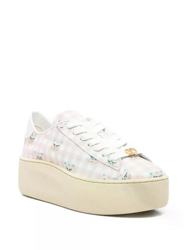 Valentino Garavani Gingham Platform Sneakers