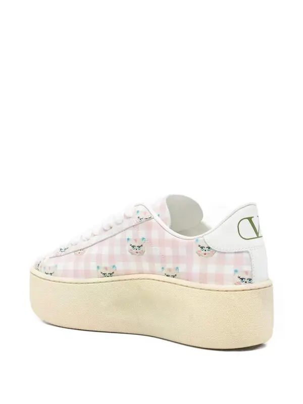 Valentino Garavani Gingham Platform Sneakers