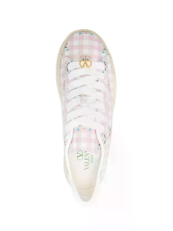 Valentino Garavani Gingham Platform Sneakers