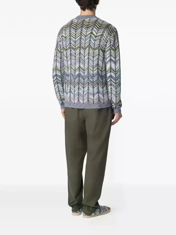 Missoni Chevron-pattern Cardigan - Grey