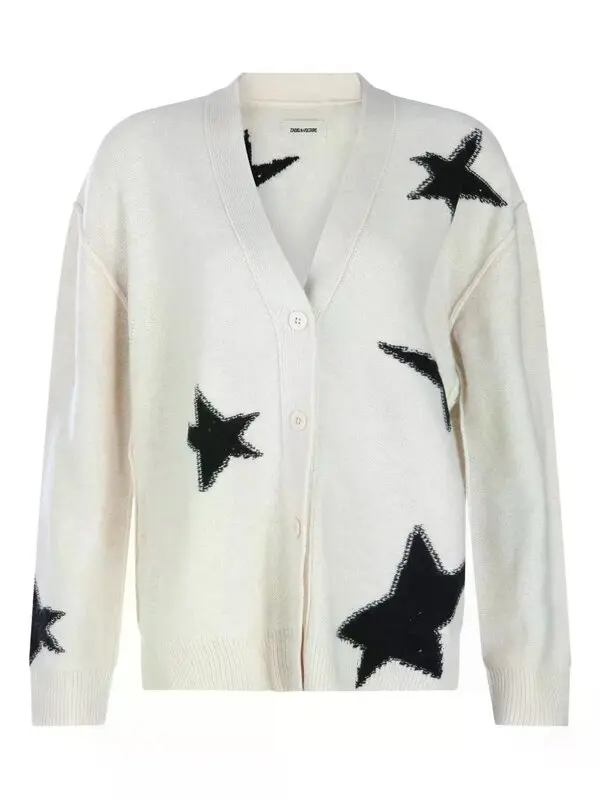 Zadig&Voltaire Star Button Cardigan - White