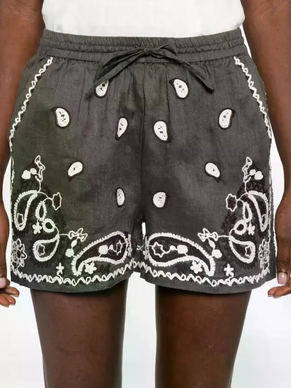 P.a.r.o.s.h Elastic-waist Embroidered Shorts