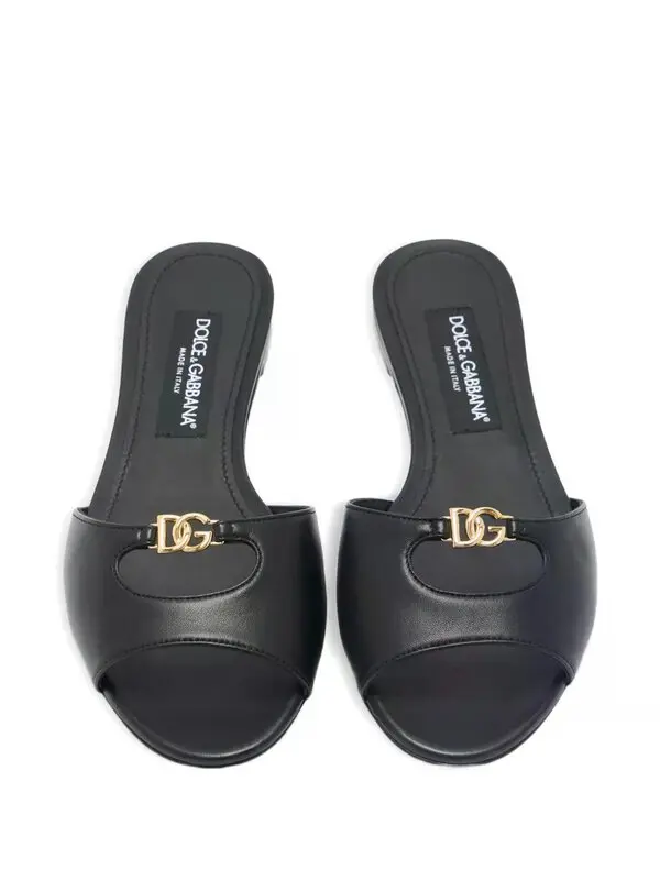 Dolce & Gabbana Logo-plaque Flat Sandals