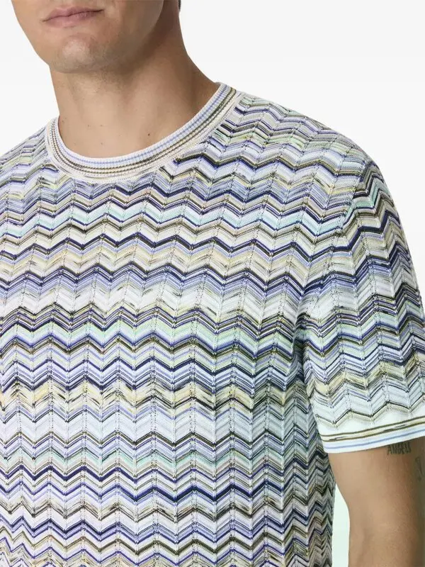Missoni Zigzag Pattern T-shirt - White