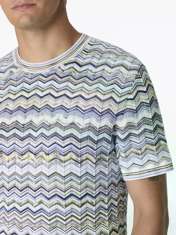 Missoni Cotton Knit Chevron T-shirt - White