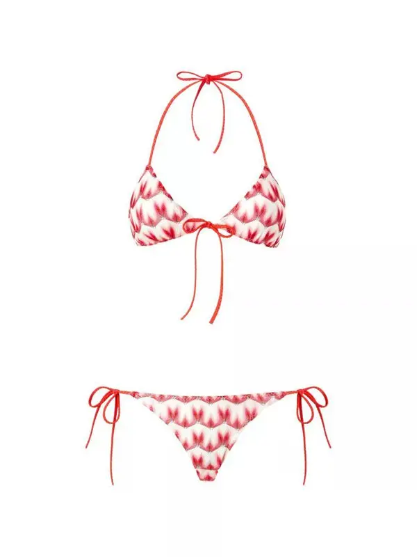 Missoni Printed Knit Bikini - White