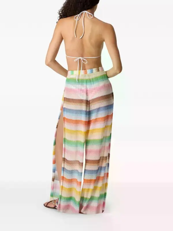 Missoni Zigzag-pattern Slit Beach Trousers