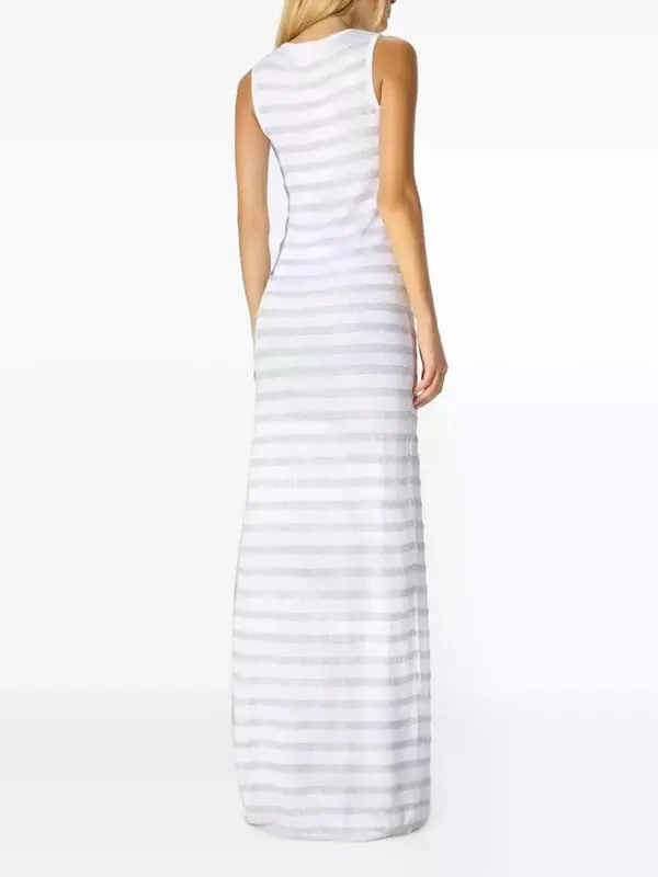 Missoni Striped Sleeveless Maxi Dress - White
