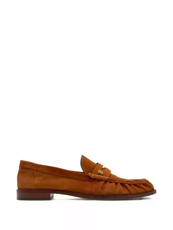 Schutz Logo-appliqué Gathered Loafers