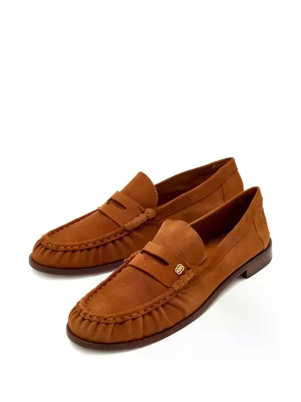 Schutz Logo-appliqué Gathered Loafers