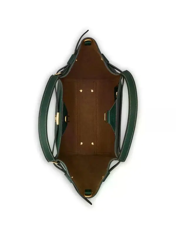 TOD'S Small Leather Shopping Tote Bag - Green