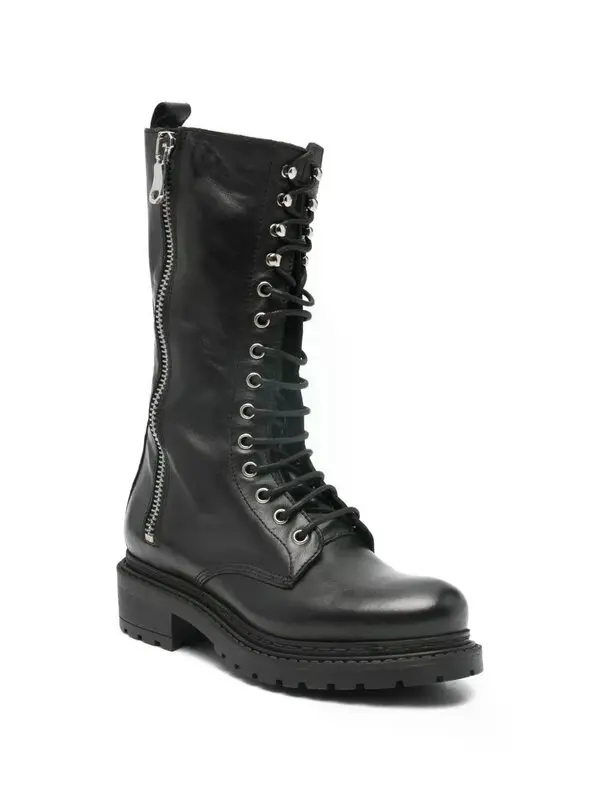 METISSE Zip-embellished Lace-up Boots