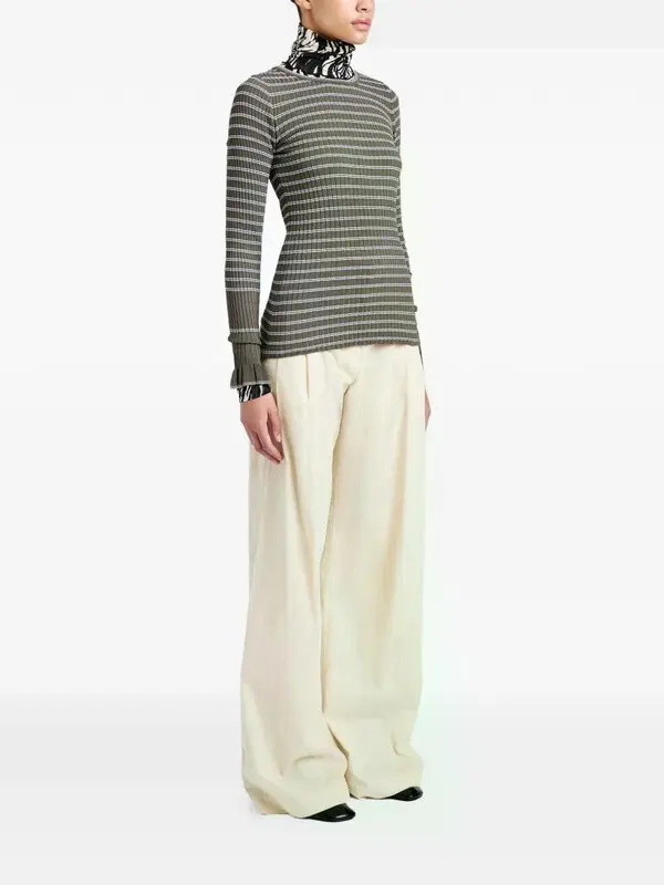 Proenza Schouler White Label Yasmine Striped Sweater - Green