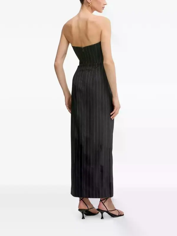 Bardot Everlasting Pinstripe Strapless Maxi Dress