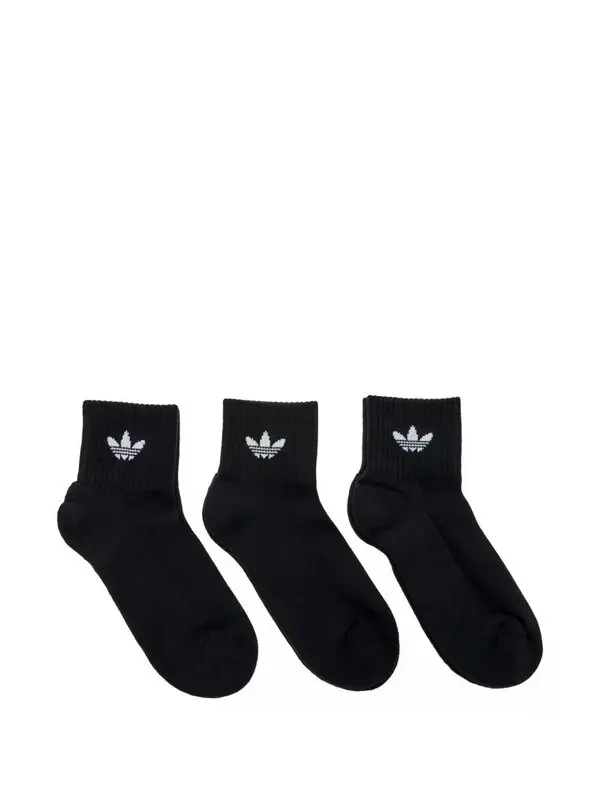 Adidas Trefoil Ribbed Socks - Black