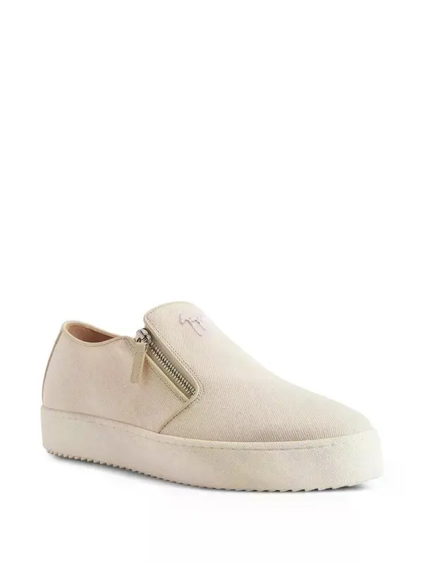 GIUSEPPE ZANOTTI Zip-fastening Sneakers - Neutrals