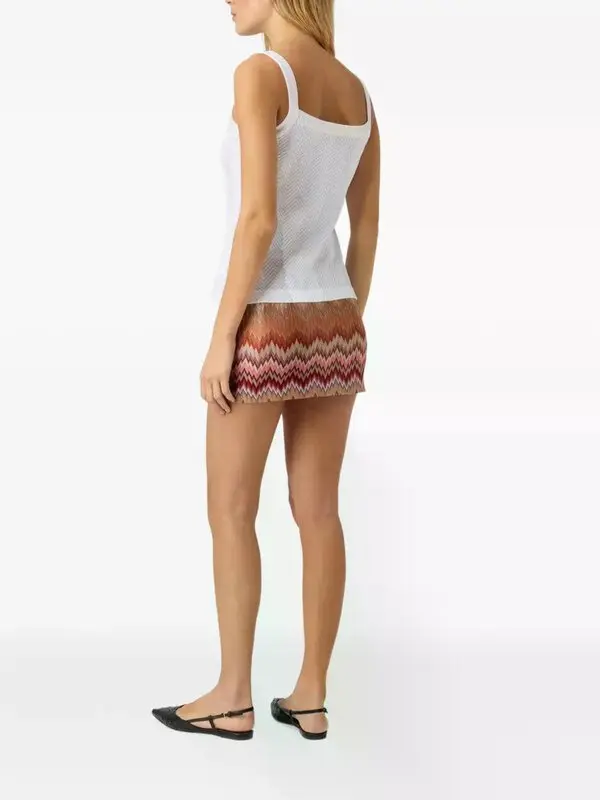 Missoni Textured V-neck Sleeveless Top - White