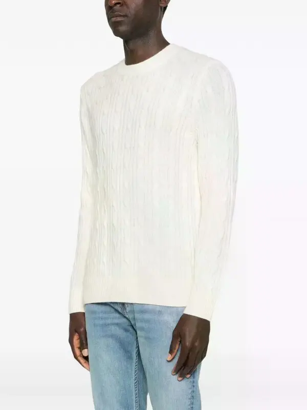 BOSS Cable-knit Crew-neck Sweater
