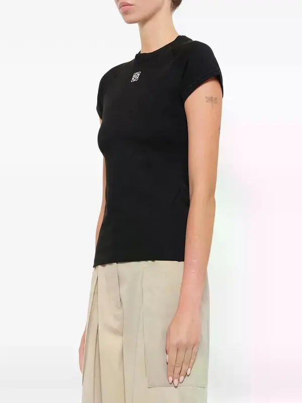 Loewe Anagram Embroidery T-shirt - Black
