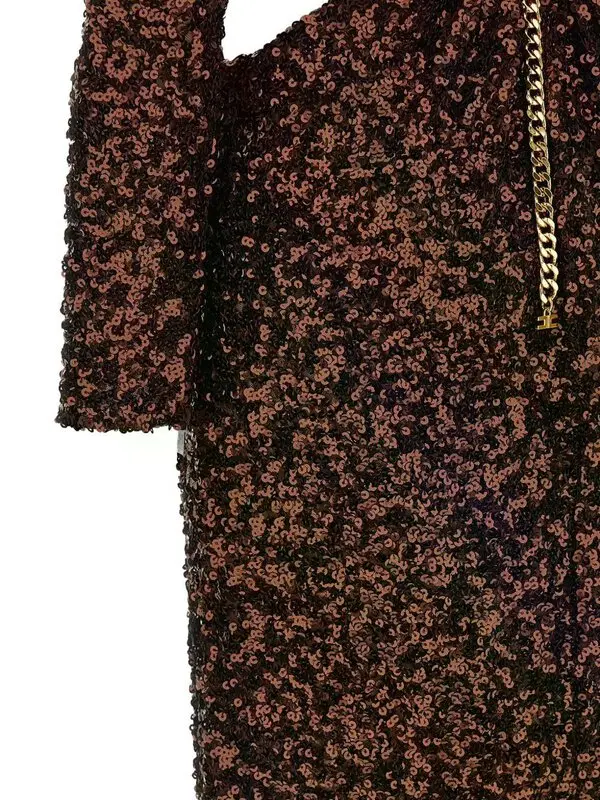 Elisabetta Franchi Sequined V-neck Evening Dress