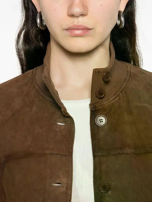 P.a.r.o.s.h Buttoned Suede Jacket