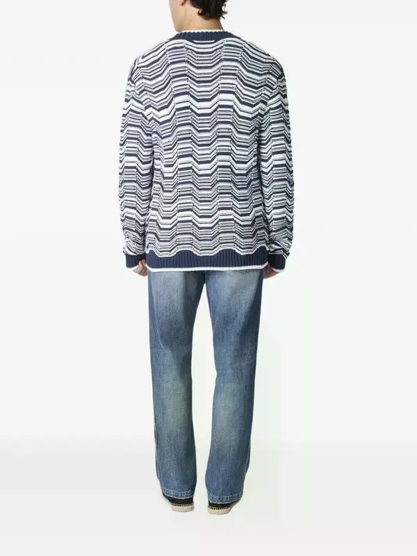 Missoni V-neck Striped Cardigan - Blue