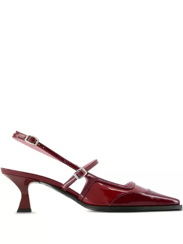 CAREL Cecile Patent-leather Slingback Pumps - Red