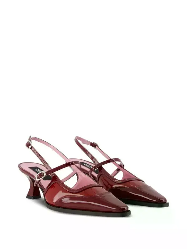 CAREL Cecile Patent-leather Slingback Pumps - Red