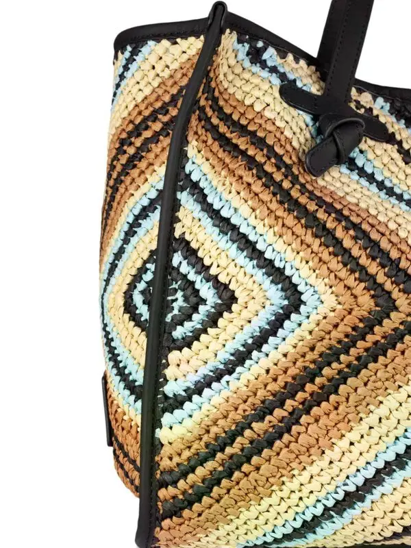 GIANNI CHIARINI Chevron-weave Tote Bag - Neutrals