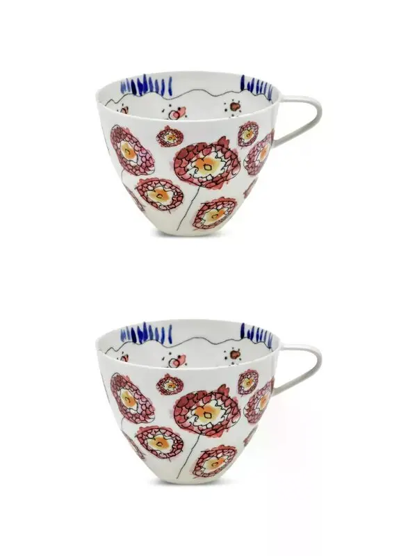 SERAX X Marni Midnight Flowers Cappuccino Cup - White