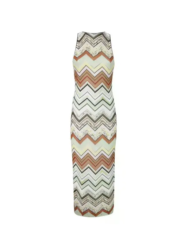 Missoni Zigzag-pattern Midi Dress - Neutrals
