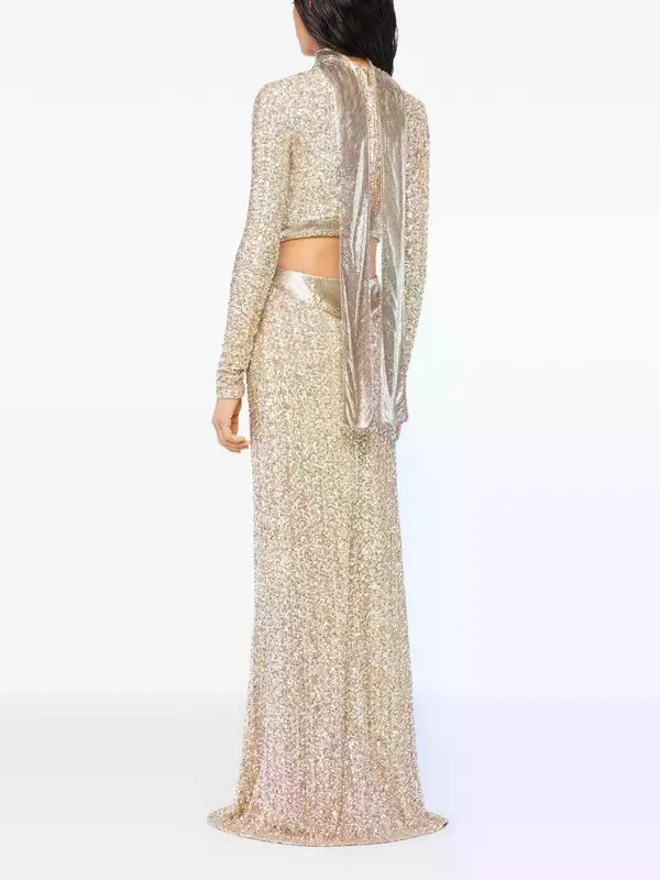 Rabanne Sequin-embellished Cut-out Dress