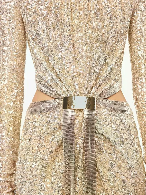 Rabanne Sequin-embellished Cut-out Dress