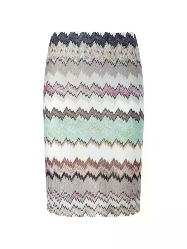 Missoni Chevron Slit Midi Skirt