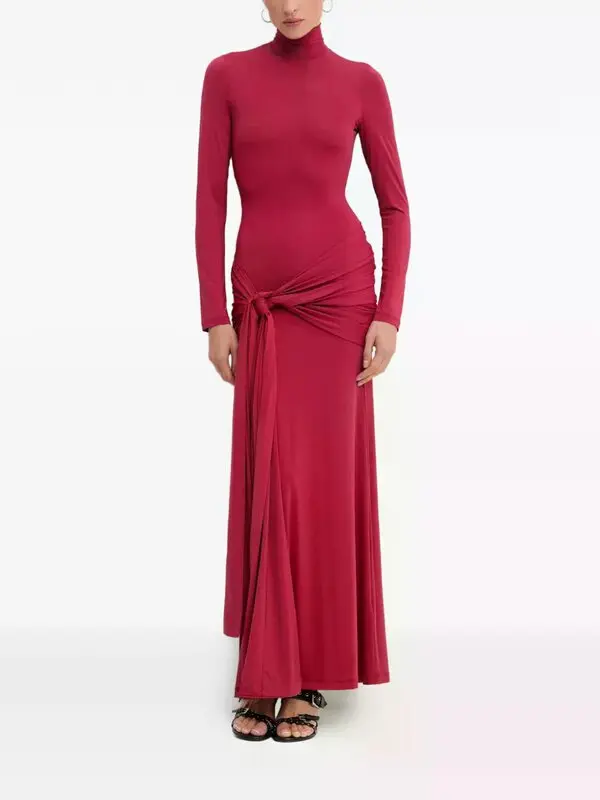 Bardot Knotted Roll-neck Maxi Dress