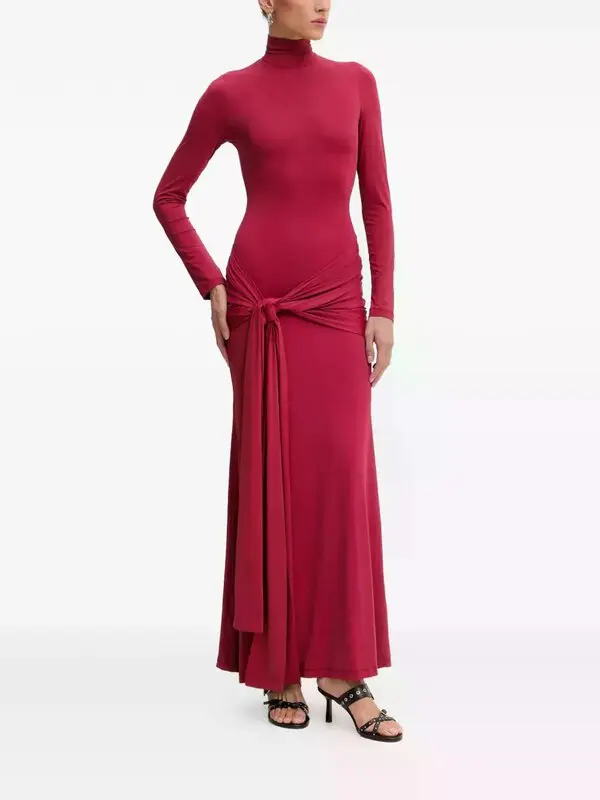 Bardot Knotted Roll-neck Maxi Dress