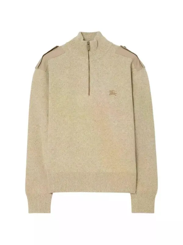 Burberry Funnel-neck Equestrian Sweater