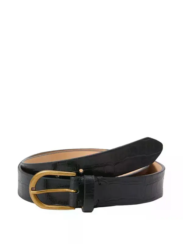 SELECTED Leather Belt - Black