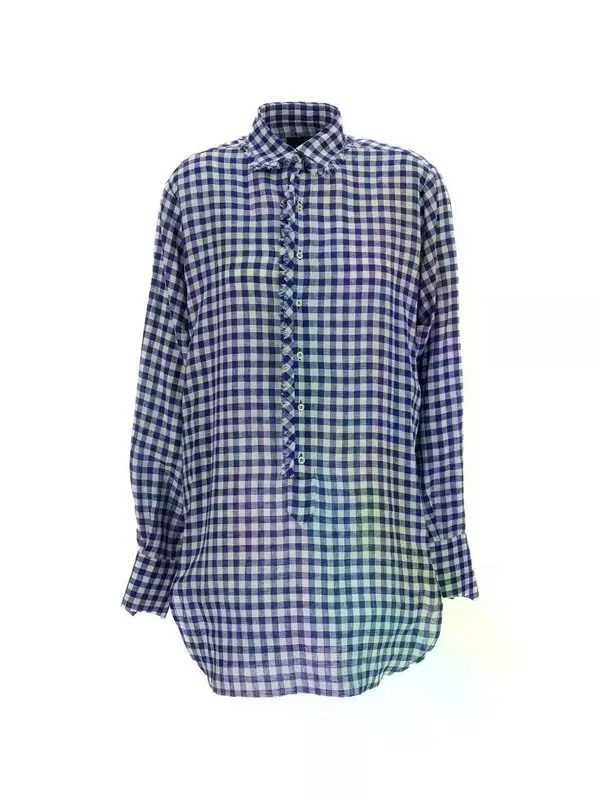 MAISON JEJIA Ruffled Checked Shirt