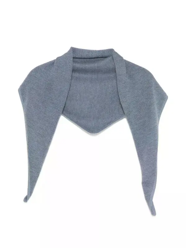 N.peal Bird's Eye-knit Scarf - Blue