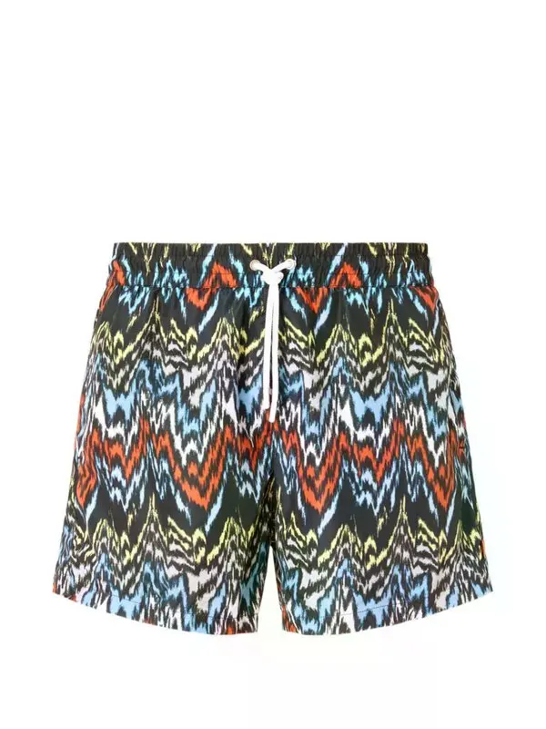 Missoni Zigzag-pattern Swim Shorts - Black