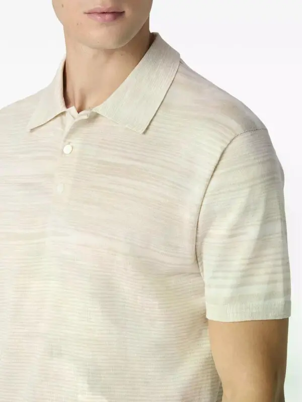 Missoni Striped Short-sleeve Polo Shirt - Neutrals