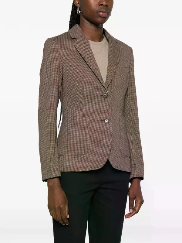 Gant Check-pattern Blazer - Brown