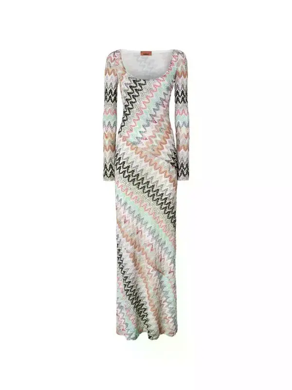 Missoni Zigzag-pattern Maxi Dress - Neutrals