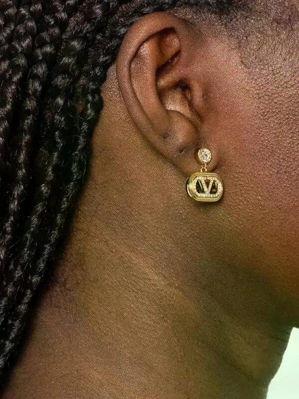 Valentino Garavani V-logo Embellished Earrings