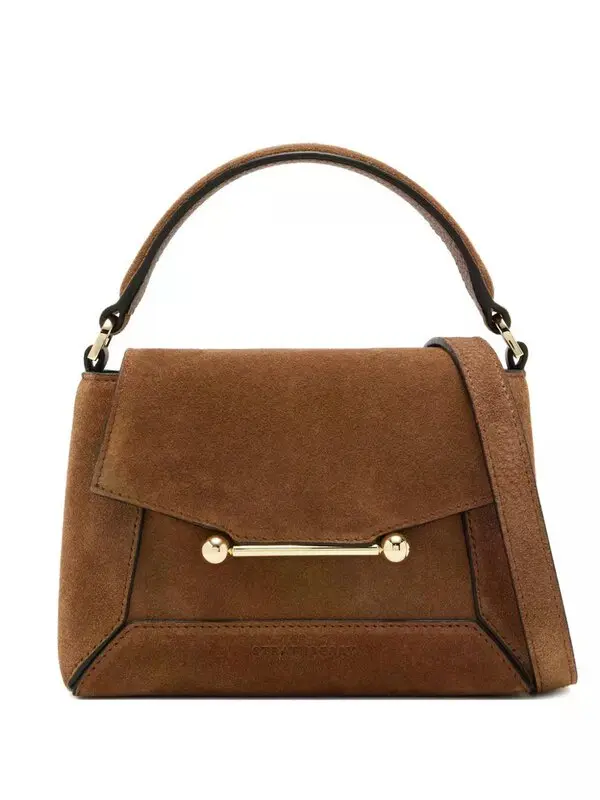 Strathberry Nano Mosaic Top-handle Mini Bag - Brown