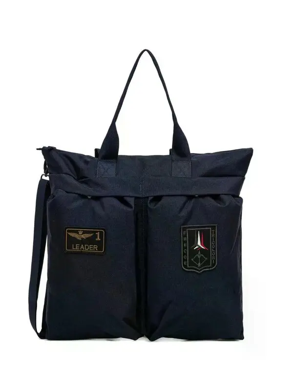 AERONAUTICA MILITARE Patch Detail Tote Bag - Blue