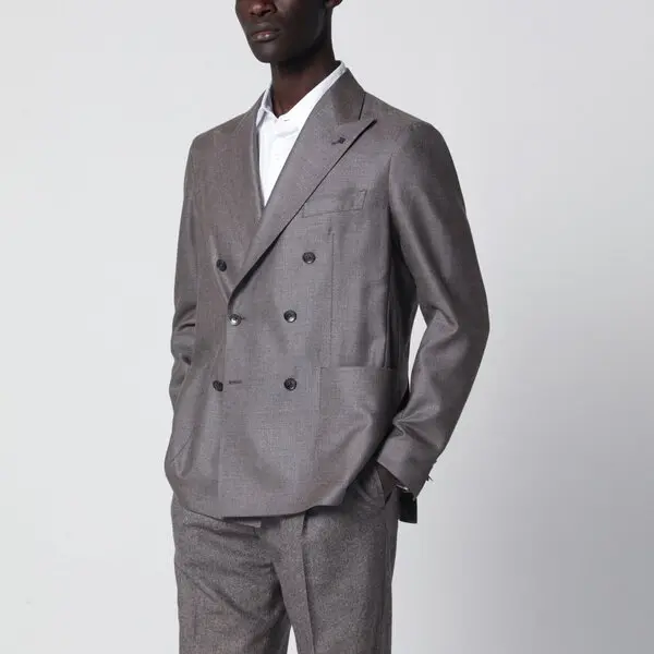 Tagliatore Double Breasted Blazer - Grey