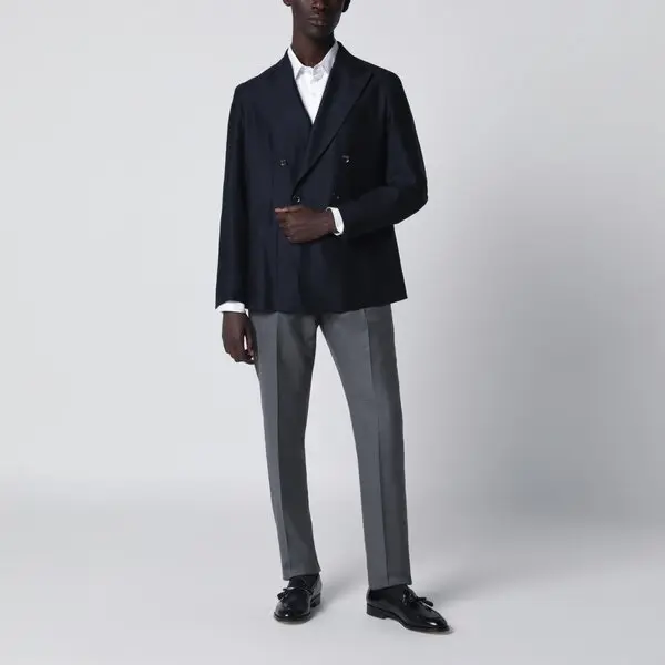 Tagliatore Wool Double-breasted Jacket - Blue