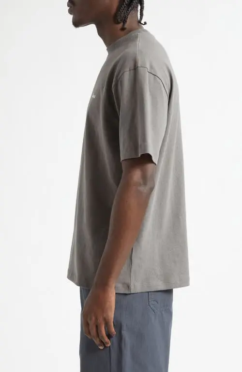 PALMES Pigment Dyed Logo Graphic T-shirt - Charcoal